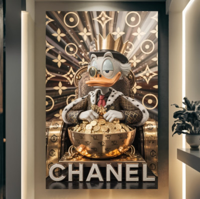 Luxus Dagobert Duck Bild Leinwand Ebenbild