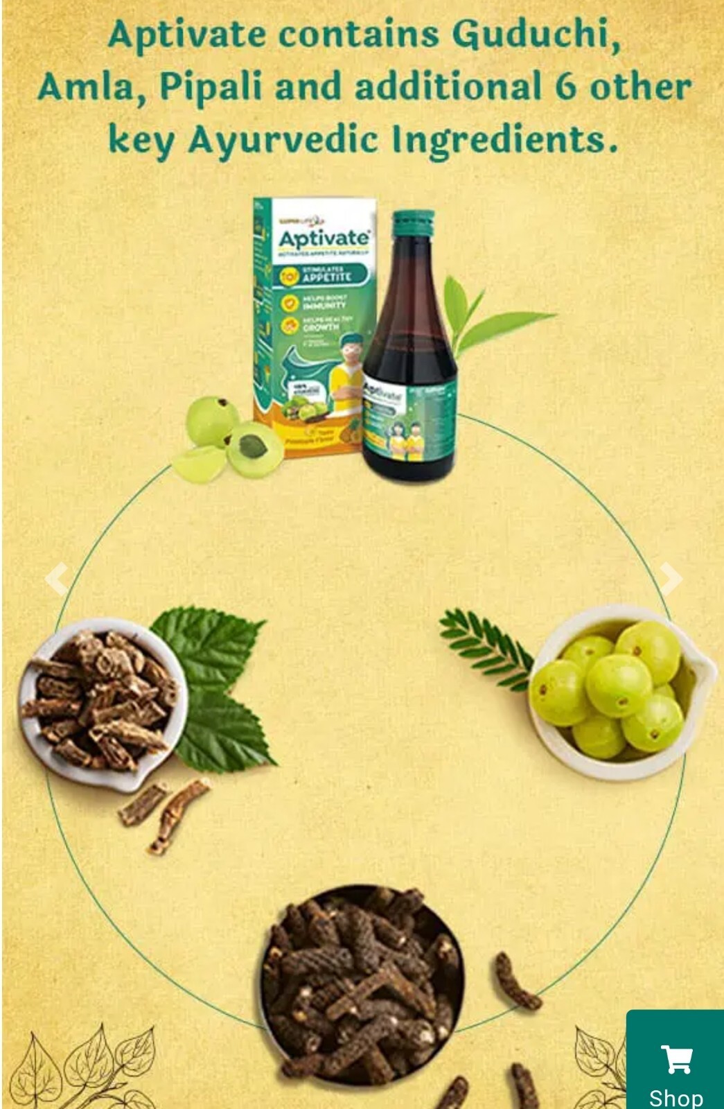 Aptivate Syrup 100% Ayurvedic Appetite stimulant for children Boost ...