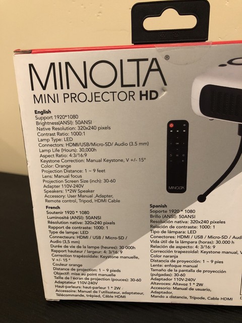 Minolta PE MN630 Portable Mini Projector for sale online | eBay