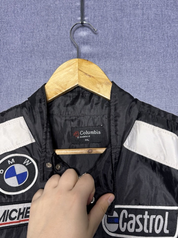 Vintage BMW Williams HP Team F1 Motorcycles Bomber Jacket Racing NASCAR ...