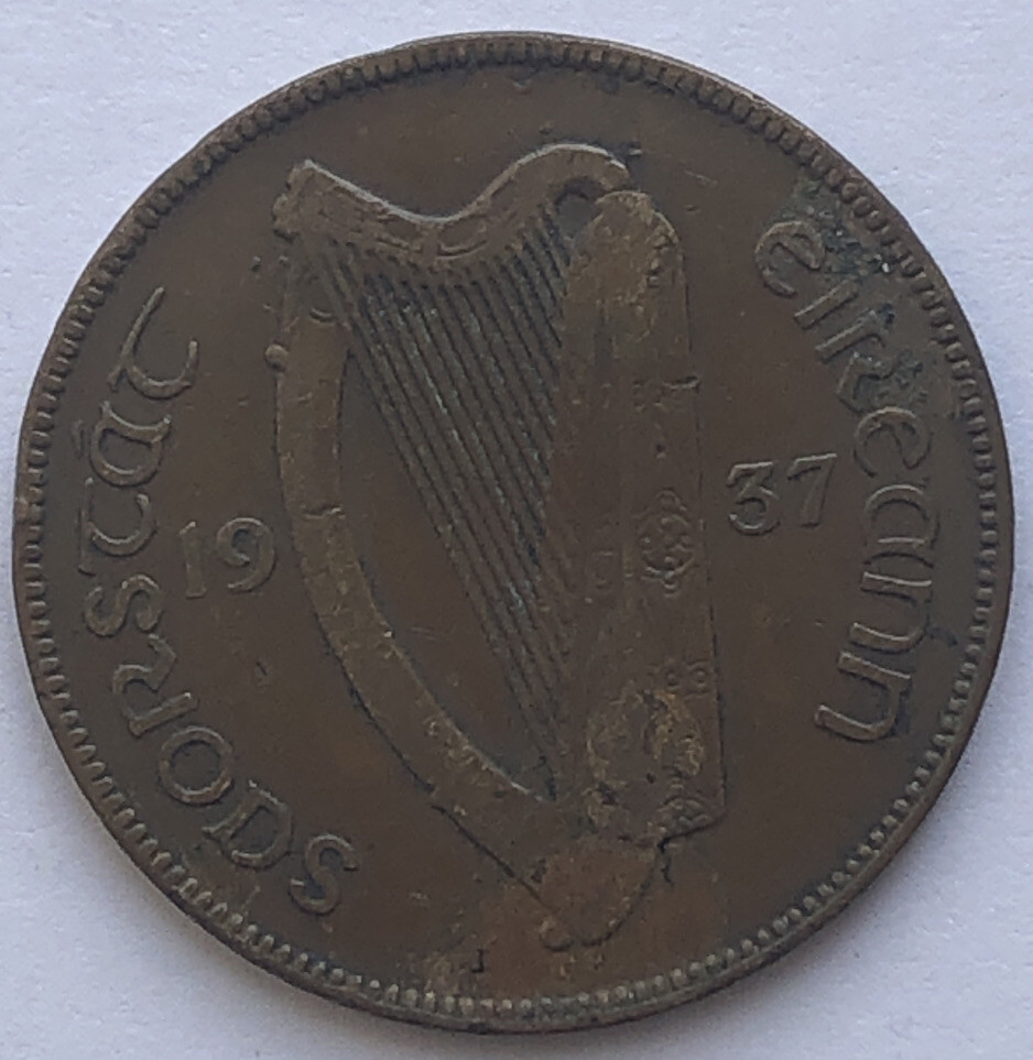 1937 Ireland Irish Eire 1d One Penny Pingn Coin | eBay UK