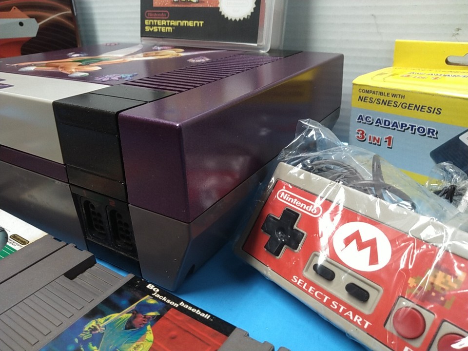 Nintendo system NES with 4 games 2 Controllers Purple | eBay
