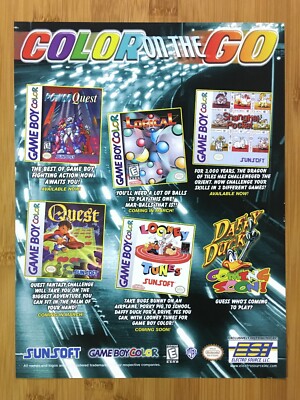 1999 Game Boy Color Sunsoft Games Print Ad/Poster Official Looney Tunes ...