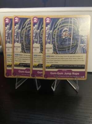 4X (PLAYSET)Gum-Gum Jump Rope OP09-079 One Piece TCG Emperors in the ...