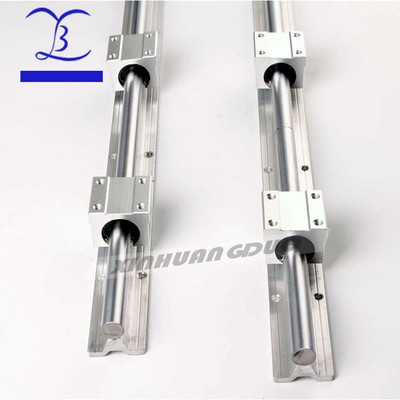 2X SBR16-200-1300mm linear rail round guide rail+4pcs SBR16UU slide ...