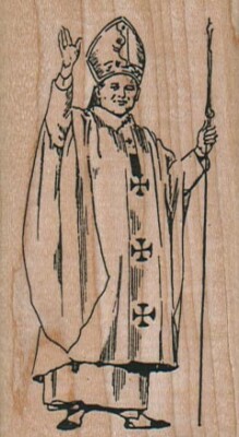 Pope Waving 1 3/4 x 3" Rubber Stamp, Pope Stamp | eBay