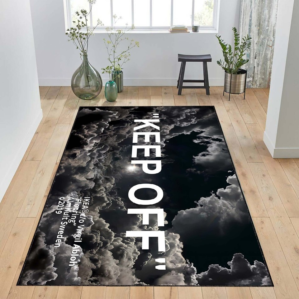 Keep Off Rug, Keep Off Clouds Rug, Traditional Abstract Rug, Custom Rug ...