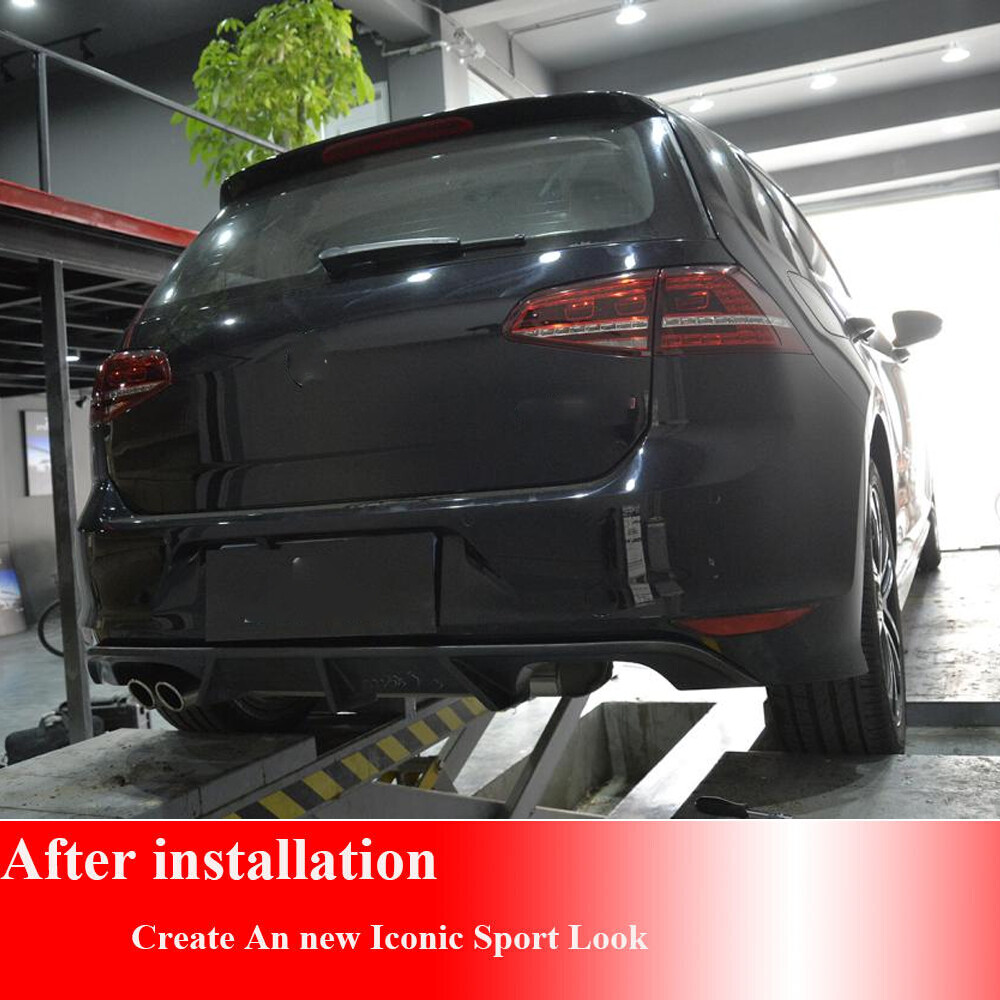 Fits VW GOLF 7 VII MK7 R R-LINE 2014-2017 REAL CARBON Rear Bumper ...