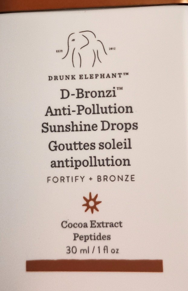 Drunk Elephant D-Bronzi Anti-Pollution Sunshine Drops Cocoa Extract ...