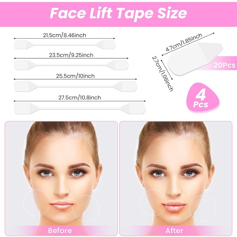 24Pcs V Tapes Shape Tape Anti Wrinkle Instant Face Neck Eye Lift Face ...