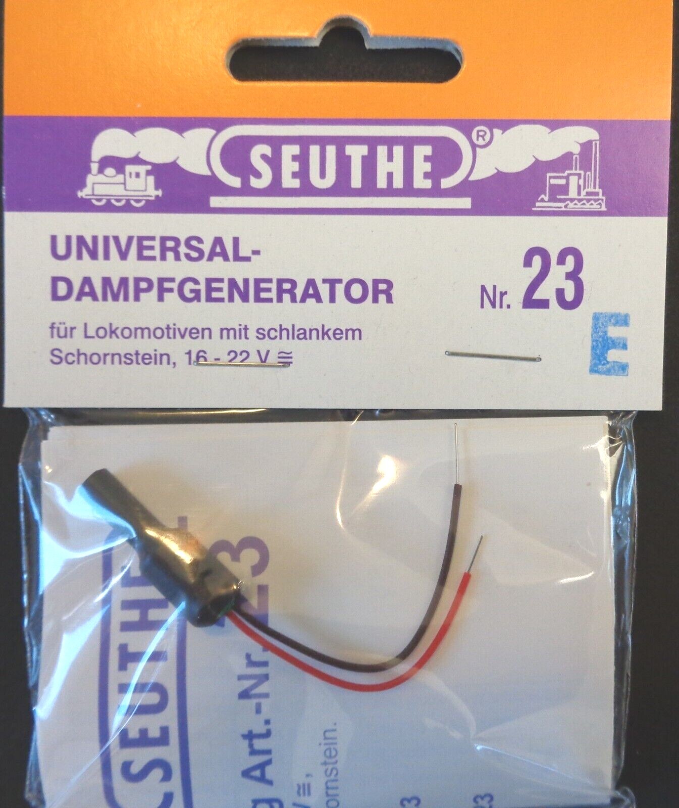 SEUTHE Dampfgeneratoren Rauchgenerator Destillat für Lokomotiven ...