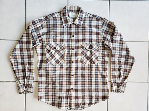 Vintage Sears Work Shirt 70's, Multicolor Plaid, Medium | eBay