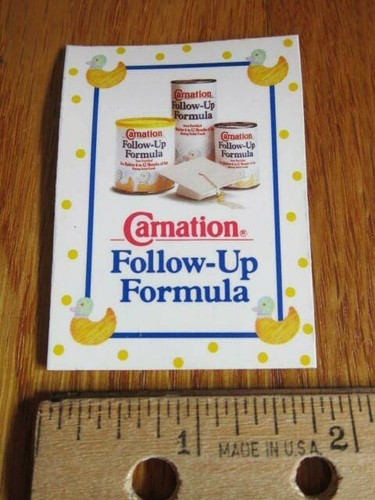 Carnation Milk Follow Up Formula Vtg Baby Dairy Magnet 1990s Small ...