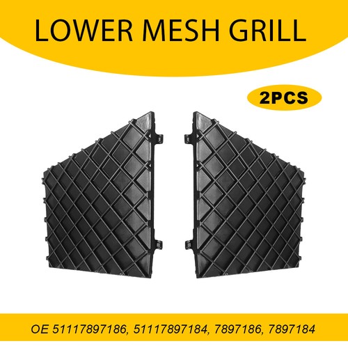 For BMW E60 E61 M Sport Front Bumper Lower Mesh Grill Trim Cover Pair ...