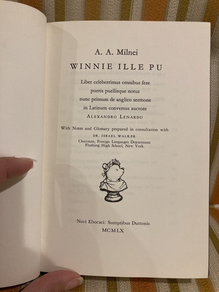 Winnie Ille Pu Latin Alexander Leonard A. A. Milne Winnie The Pooh 1962 ...