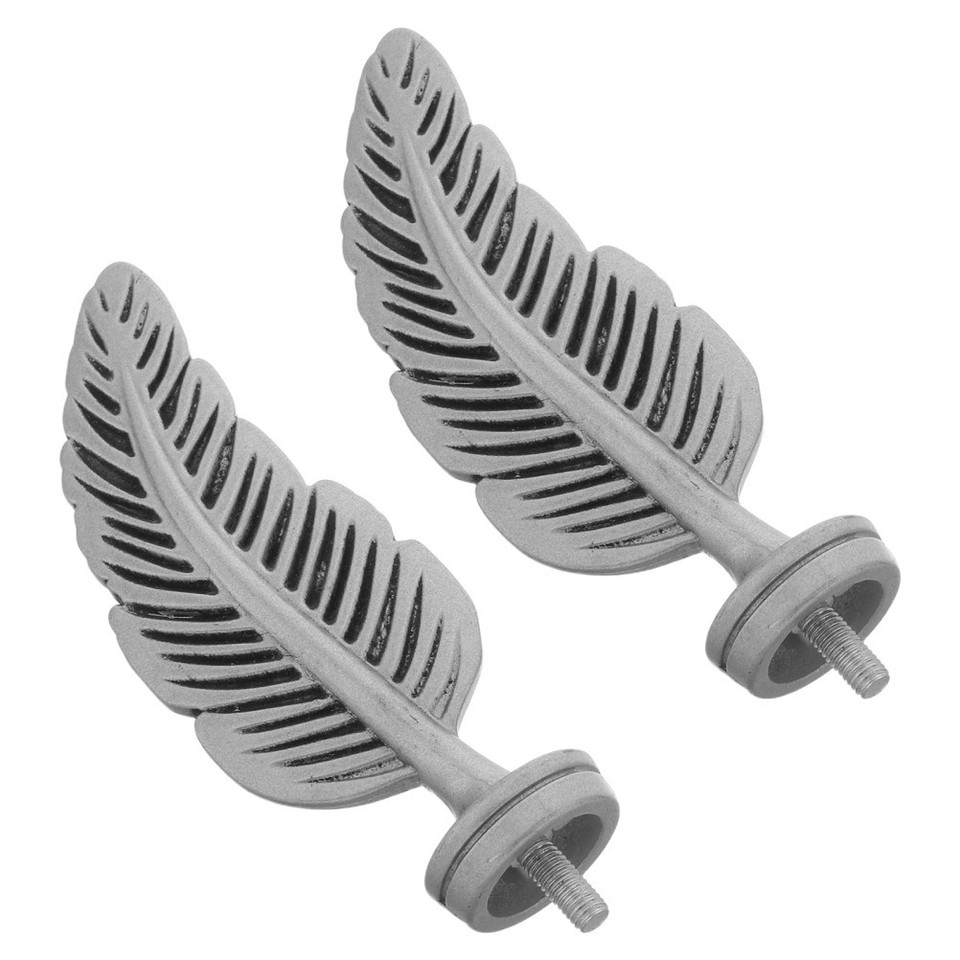 2 Pcs Curtain Rod Cap End Decorative Accessories Blackout Rods Closet ...