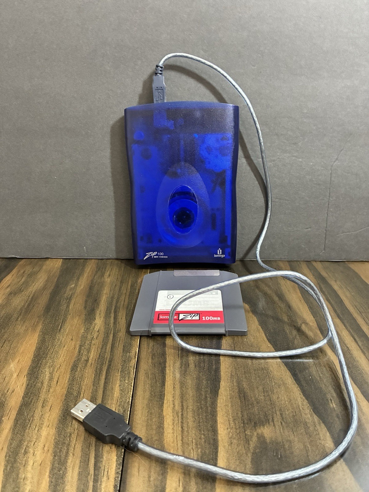 IOMEGA ZIP 100 Z100USBS EXTERNAL ZIP DRIVE READER TESTED, WORKING W ...