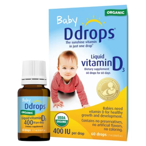 Ddrops Baby Vitamin D 400 IU Organic Liquid Drops - 0.06 fl oz | eBay