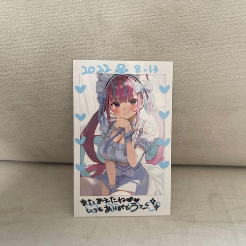 Hololive Minato Aqua Cheki Photo Cards Komike Comic Market Exclusive ...