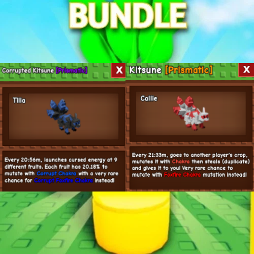 Corrupted Kitsune and Kitsune Bundle Grow A Garden GAG Roblox | eBay