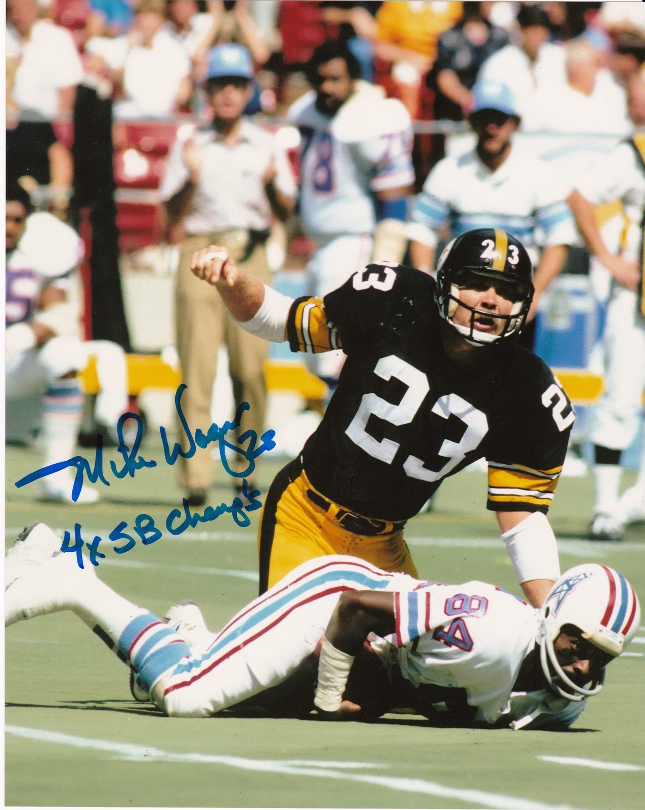 MIKE WAGNER PITTSBURGH STEELERS 4 X SB CHAMPS ACTION SIGNED 8x10 | eBay