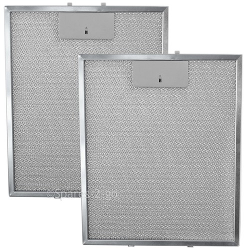 2 x Silver Grease Filters For BAUMATIC CANDY CAPLE Cooker Hood Metal ...