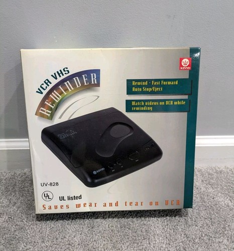 Brand New Kinyo 2 Way VHS Cassette Rewinder UV-828 Fast Forward Rewind ...