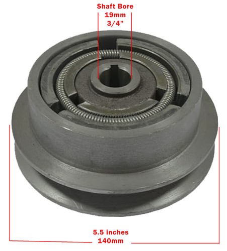 Compactor Centrifugal Clutch Heavy Duty 1/2" 5/8" V Belt Drive 3/4 ...