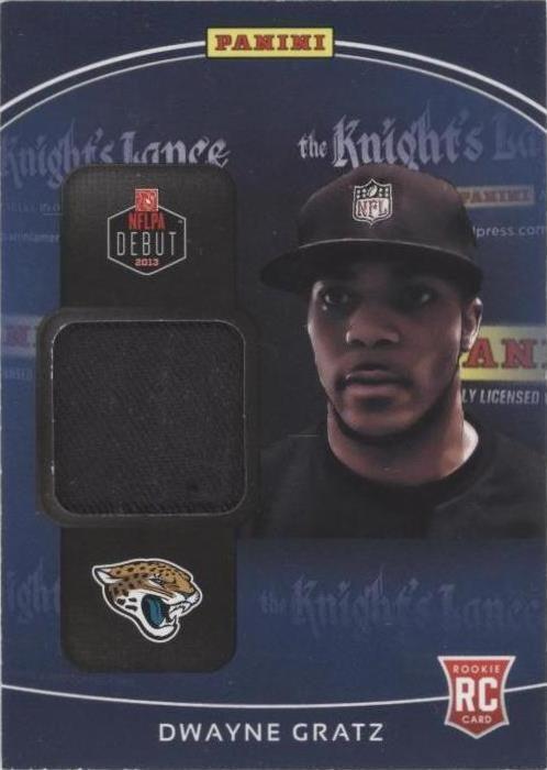 2013 Panini Father's Day - Nflpa Debut Materials Dwayne Gratz (MEM, RC ...