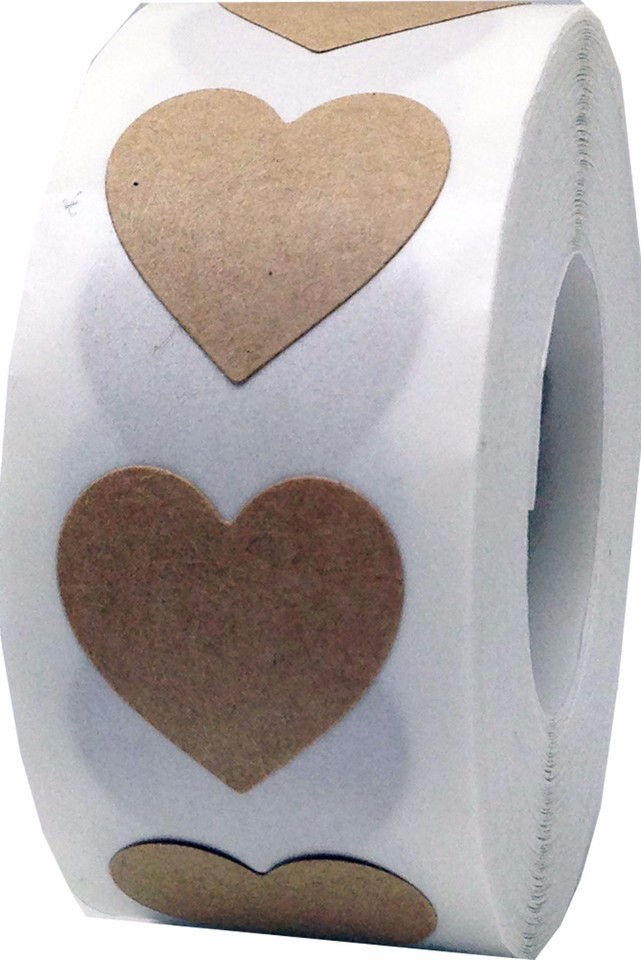 Heart Shaped Stickers | 0.75" Inch | 500 Pack | Pick One Color | eBay