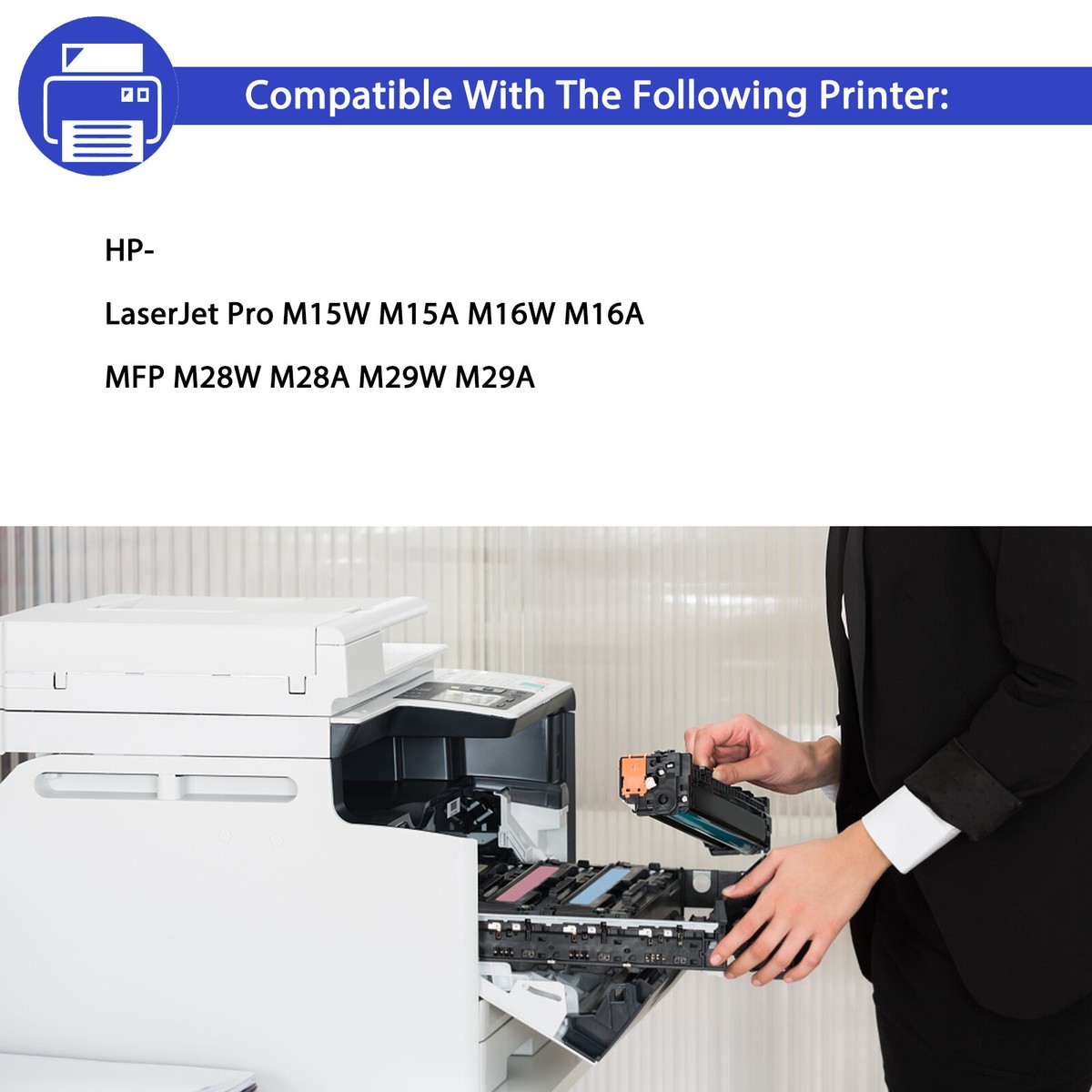 Compatible Printers HP 48A Black Toner Cartridge (CF248A) - Works With ...