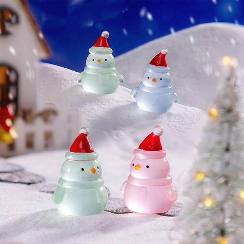 10pcs Resin Crafts Christmas Snowman Statue Home Office Desk Decor ...