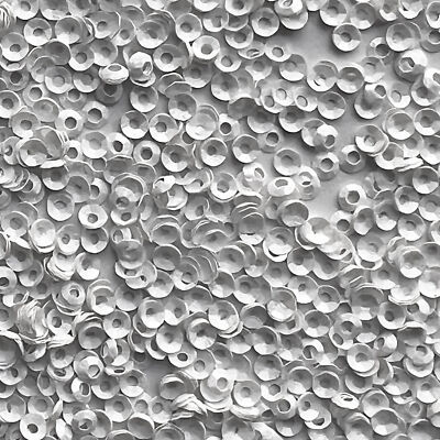 4mm Cup Sequins White Opaque Embossed Texture Made in USA | eBay