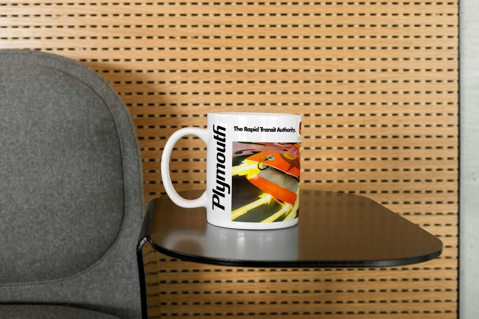 1970 Plymouth 'Cuda Ad Coffee Cup Mug Mopar Barracuda 340 383 426 HEMI ...