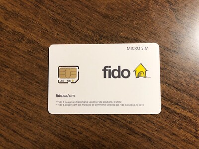 Brand New Fido Canada 4G LTE Micro Sim Card | eBay