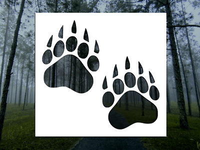 Grizzly Bear Paw Print Stencil