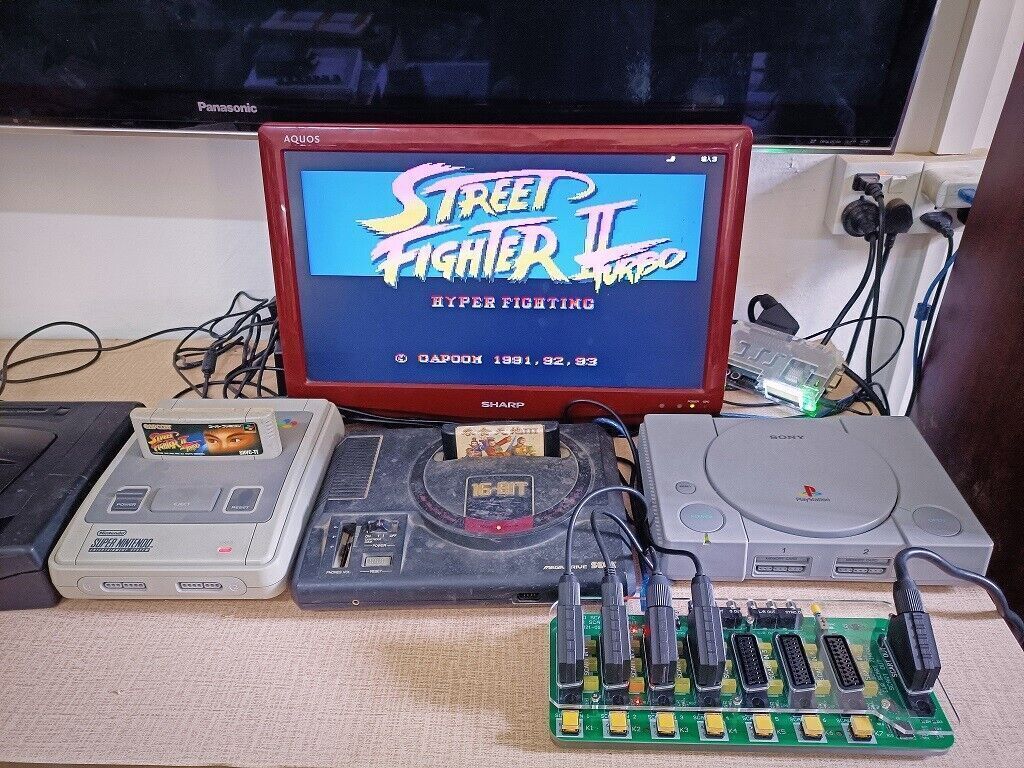 Eur 7 in 1 out automatic/manual SCART SWITCH for multiple SCART devices ...