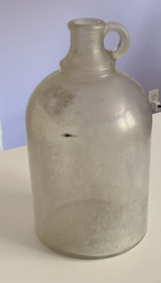 1 Gallon Vintage Owens-Illinois Clear Glass Jug Finger Loop Cork Style ...