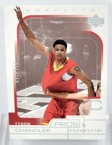 📈 RARE TYSON CHANDLER ROOKIE 098/350 📈 2001-02 UD PROS & PROSPECTS RC ...