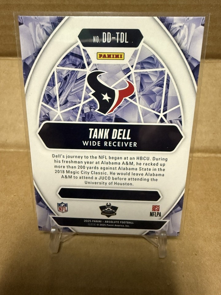 2025 Panini Absolute Football Draft Diamonds Tank Dell #DD-TDL Houston ...