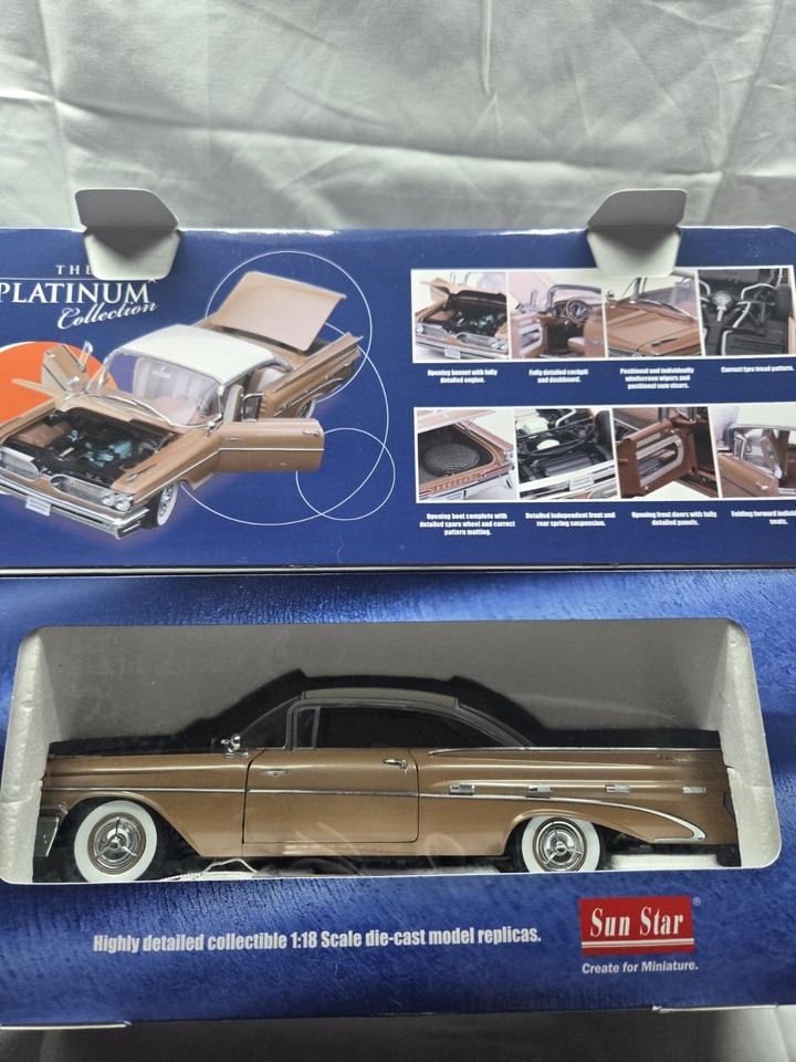 #287 SUN STAR 1959 PONTIAC BONNEVILLE COPPER/IVORY DIE-CAST MODEL CAR 1 ...