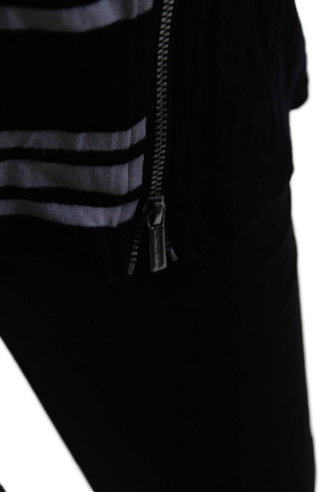 Michael Michael Kors Yellow Label Womens Striped Zipped Blouse ...