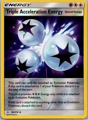 Triple Acceleration Energy - 190/214 - Unbroken Bonds - Reverse Holo | eBay