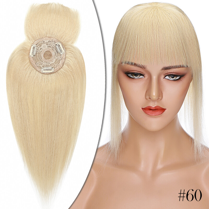 Clip in Remy 100% Human Hair Topper Toupee Women Hairpiece Wiglets 150% ...