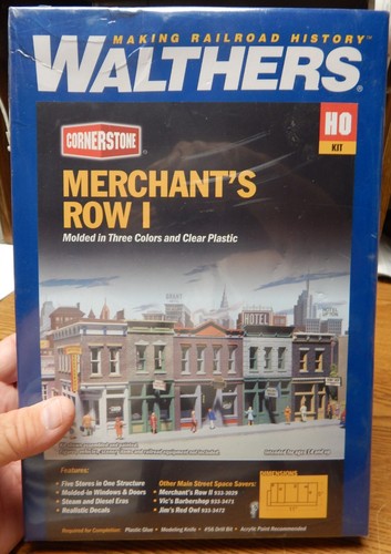 WALTHERS 933-3028 MERCHANT'S ROW 1 BUILDING KIT NEW IN BOX HO SCALE | eBay