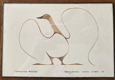 Benjamin Chee Chee “Dancing Goose” Signed Art Print Framed Vintage 1975 ...