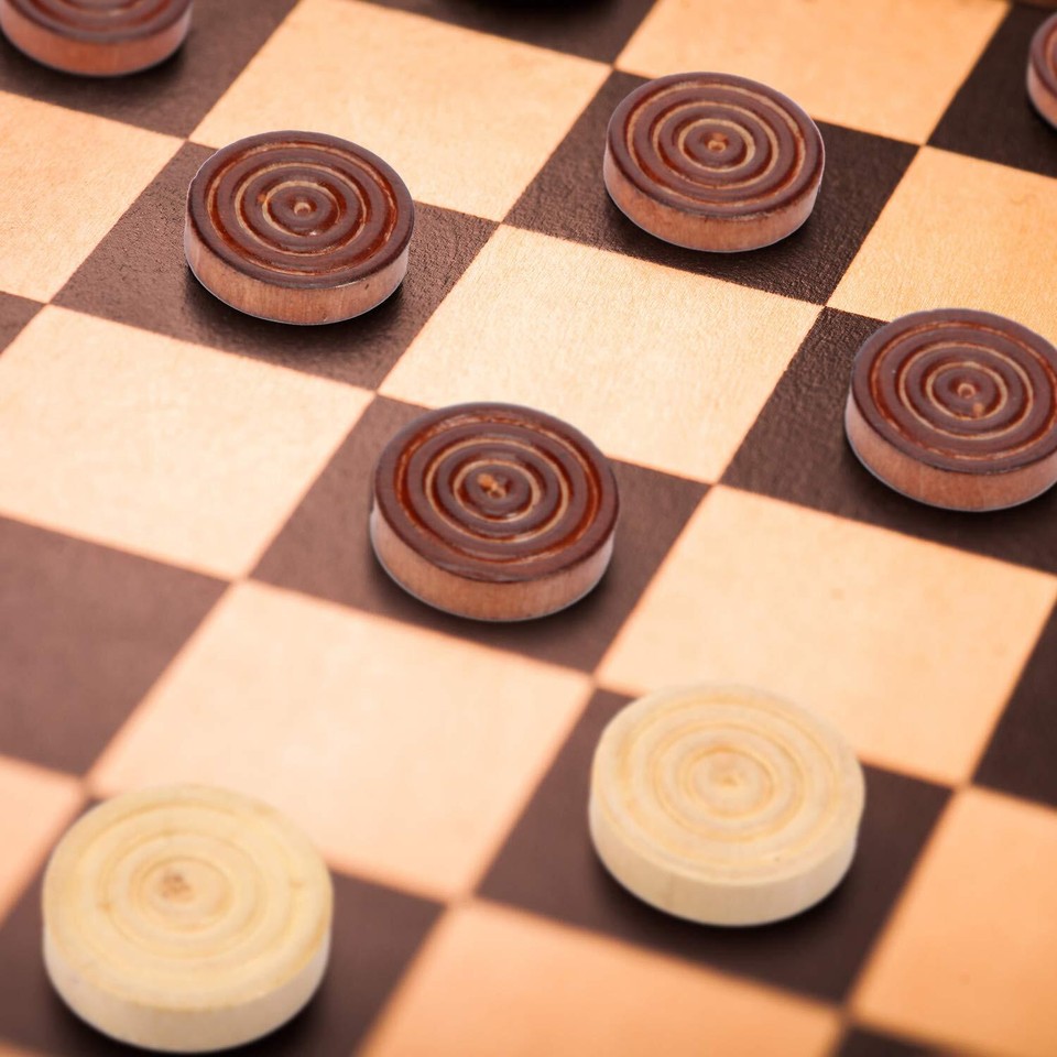 24 pieces wooden checkers 1.06 inch wood checkers pieces stackable with ...