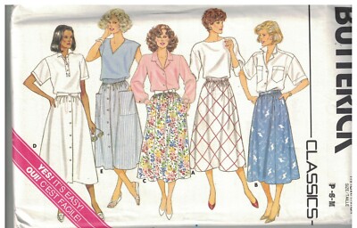 3826 Vintage Butterick SEWING Pattern Misses Flared A Line Skirt ...