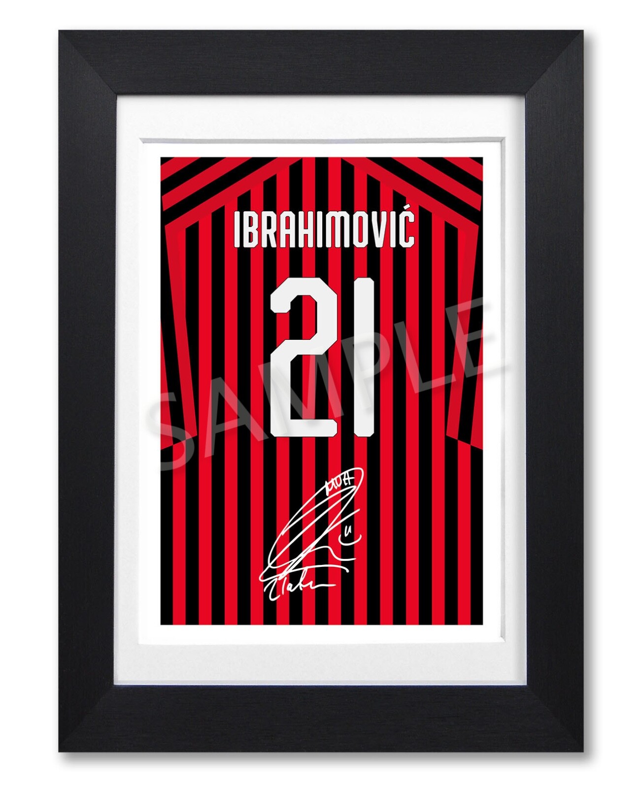 ZLATAN IBRAHIMOVIC AC MILAN SIGNED POSTER PRINT PHOTO AUTOGRAPH SHIRT ...