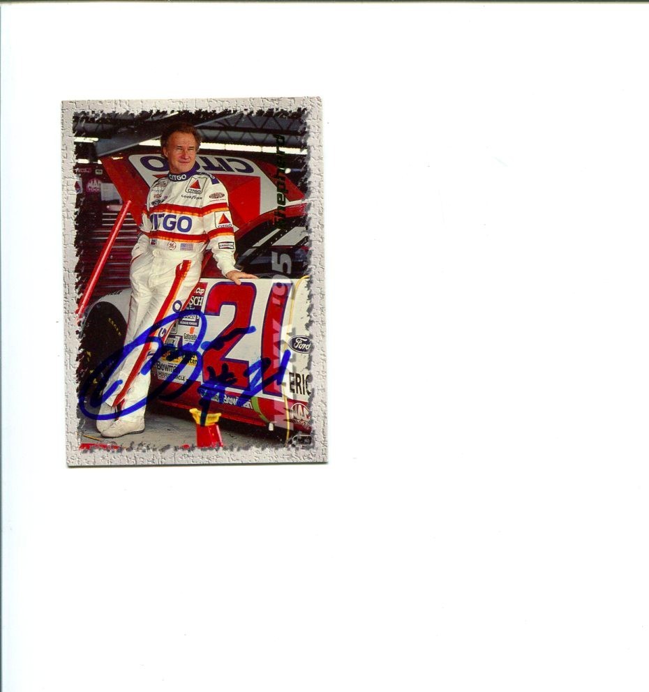 Morgan Shepherd NASCAR Driver Champ Legend 1995 Maxx Signed Autograph ...